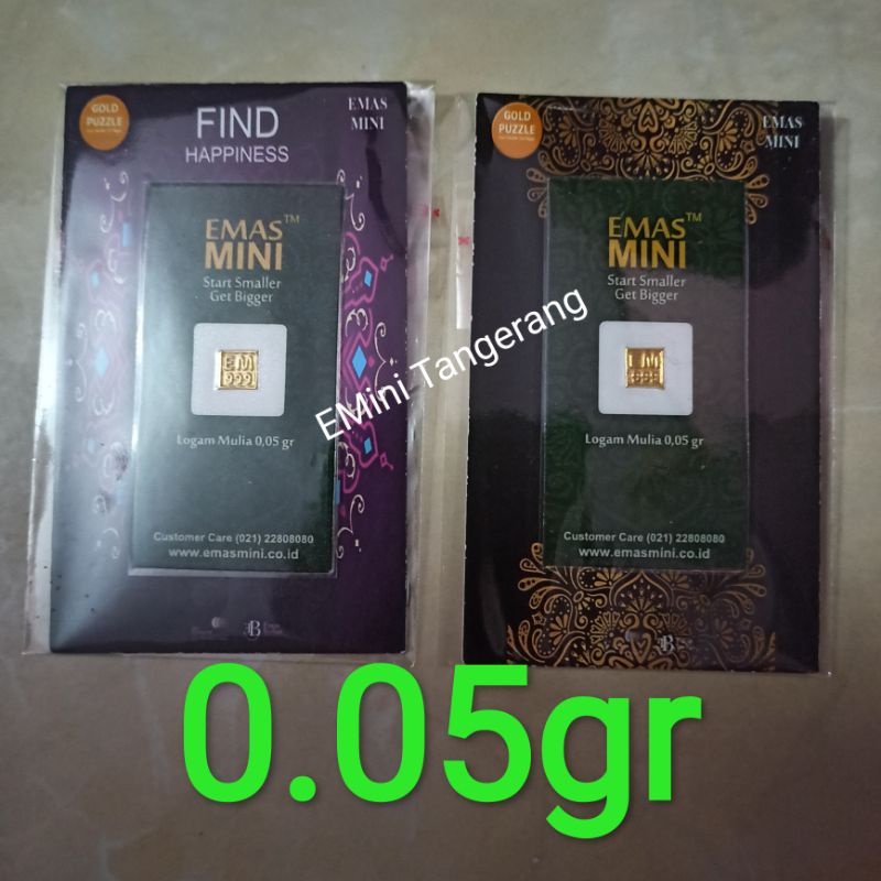 Jual ( New model) Emas Mini 0.05gr / logam mulia / emas batangan 24K ...
