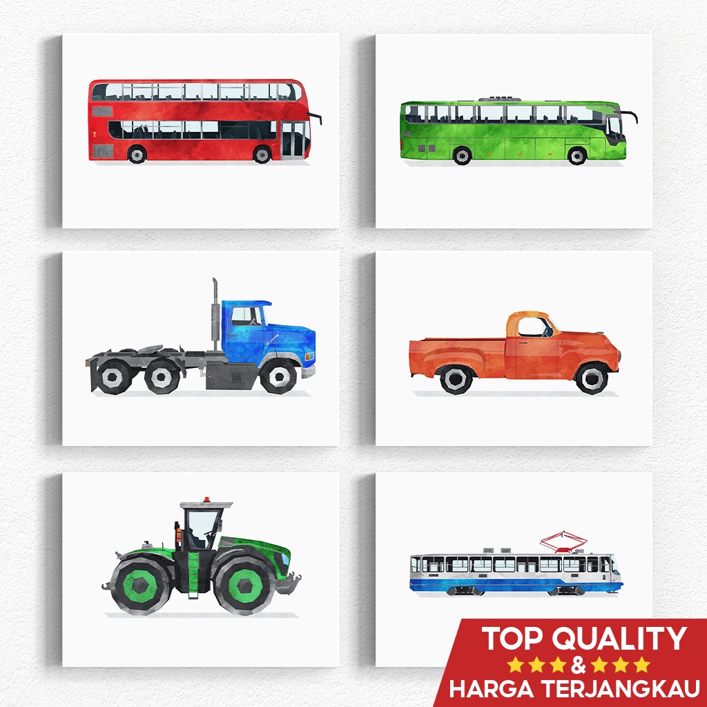 Jual Hiasan Dinding Poster Bus London Truck Traktor Kereta Api Kapal ...