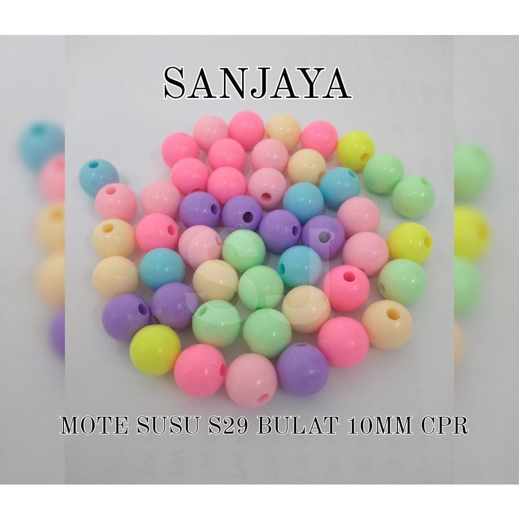 Jual Mote Susu / Manik Susu / Manik Pastel / Mote Doff Bahan Akrilik Untuk Kerajinan Diy / Mote ...