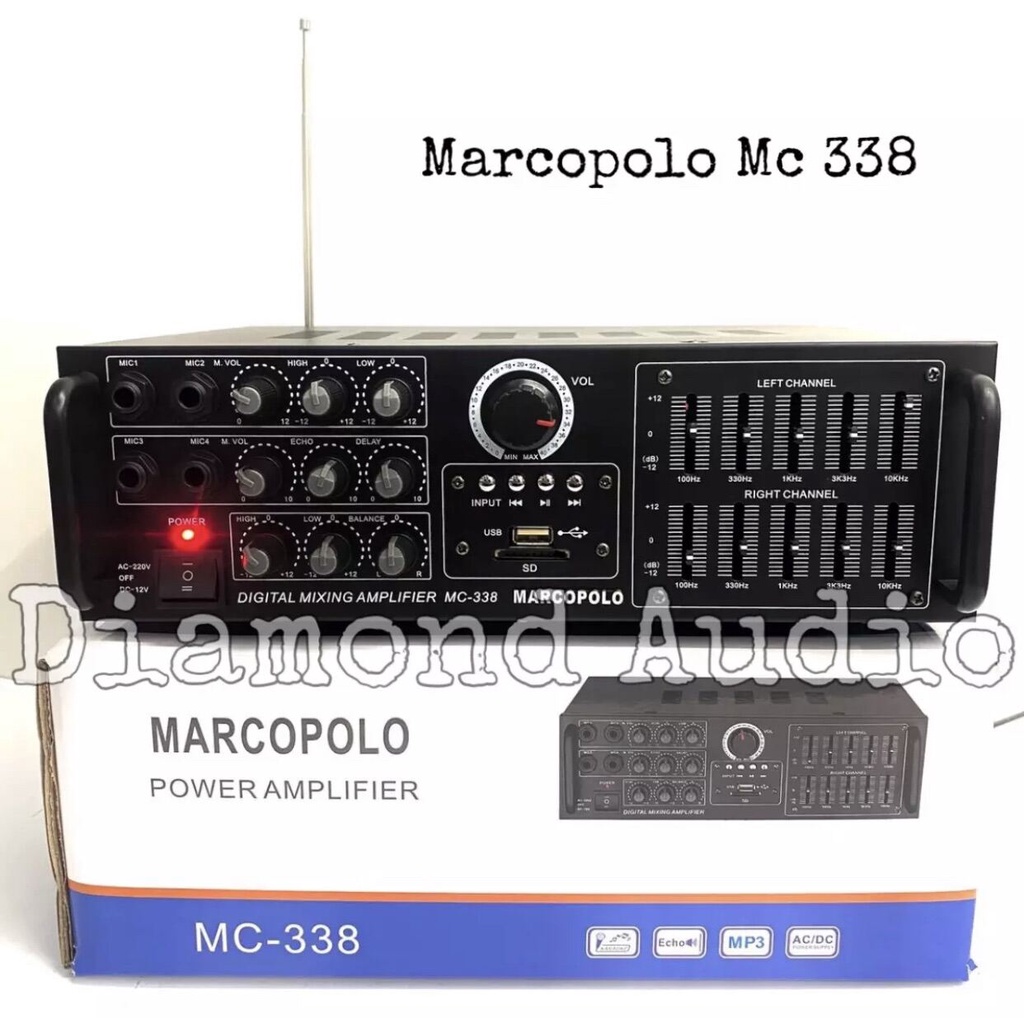 Jual Power Amplifier Marcopolo Mc 338 Original Professional Ampli ...