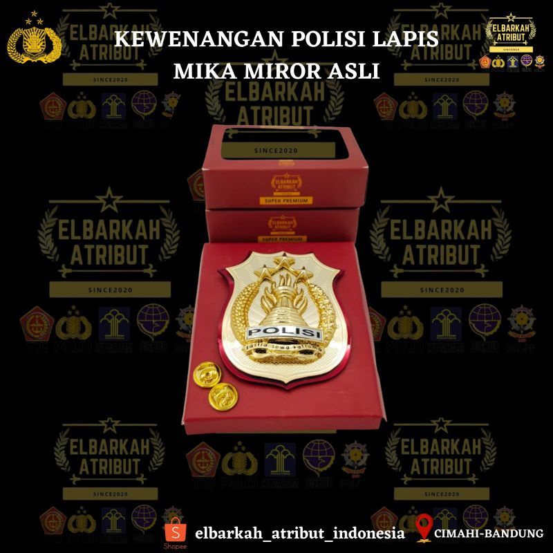 Jual KEWENANGAN DATAR POLRI/POLISI dasar mika asli pemgait paku ...