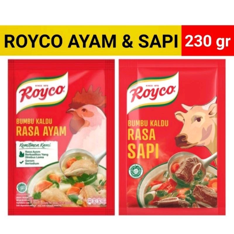 Jual Royco 230gr / Royco Bumbu Kaldu Ayam Sapi 220gr | Shopee Indonesia