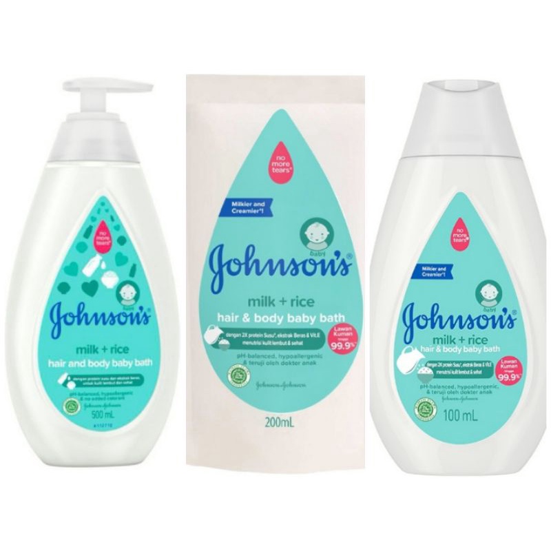 Jual JOHNSONS MILK + RICE HAIR & BODY BABY BATH | Shopee Indonesia