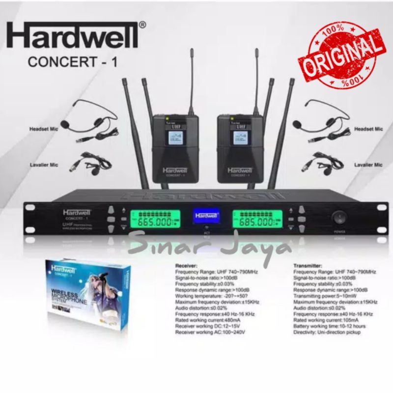 Jual [ Best Seller ] Mic wireless Hardwell Concert 1 Microphone Dual ...