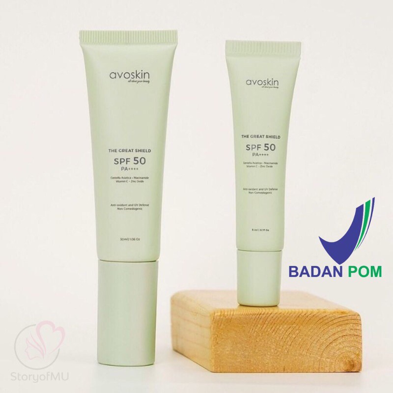 Jual Avoskin sunscreen the great shield sunscreen spf 50 PA++++ 5ml ...
