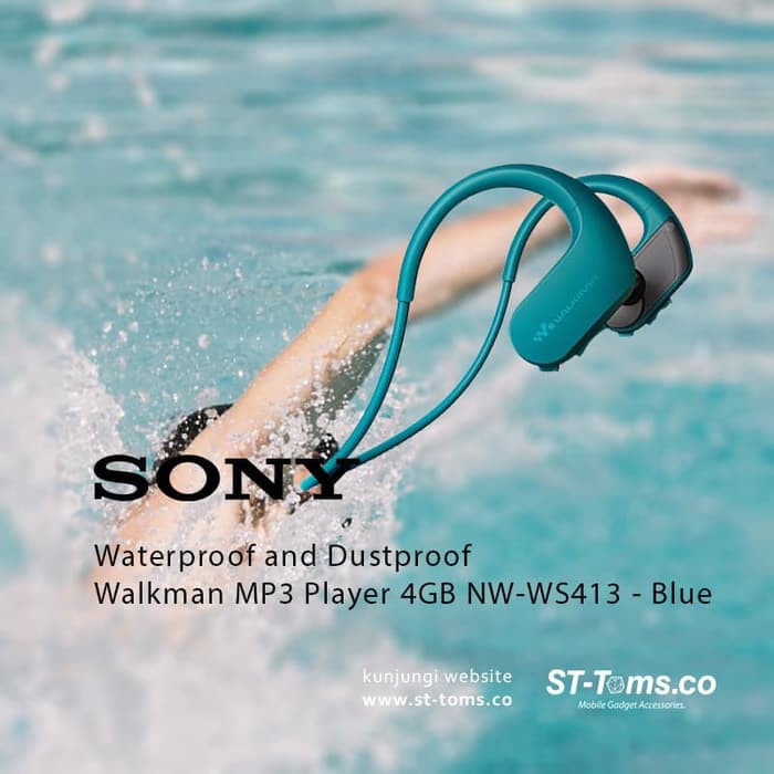 Jual Sony Waterproof and Dustproof Walkman MP3 Player 4GB NW-WS413 ...