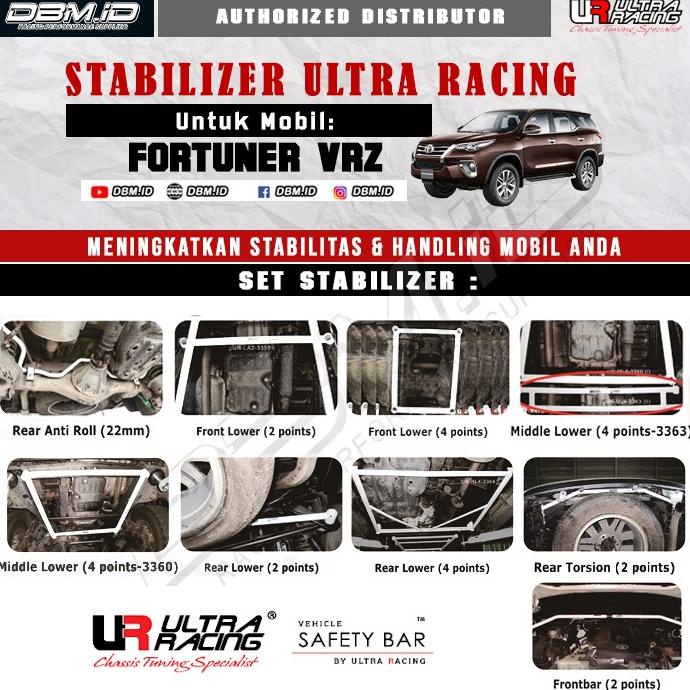 Jual Fortuner VRZ 16+ DBM Strutbar Stabilizer Ultra Racing | Shopee ...