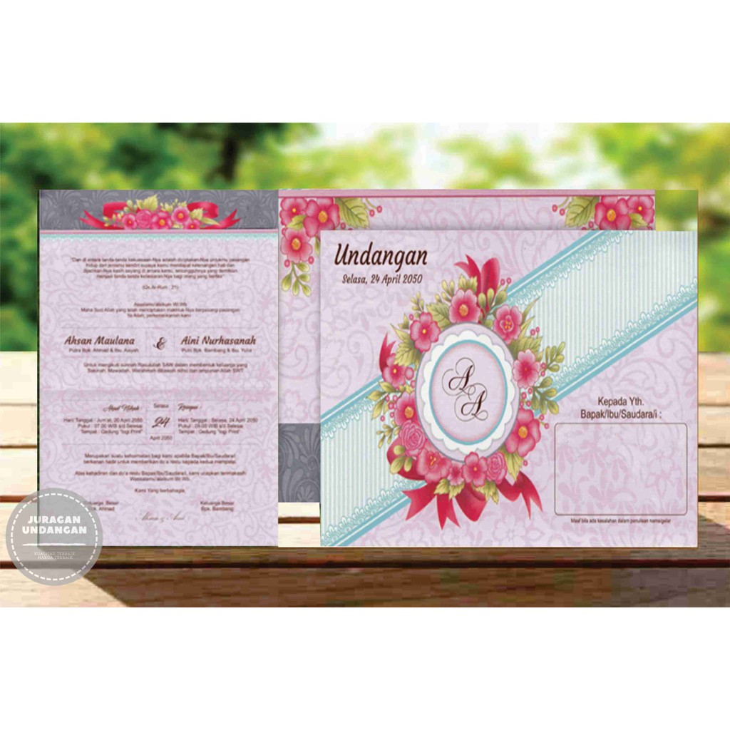 Jual Undangan Pernikahan/Cetak Undangan Murah/Undangan Mewah Erba 88186 ...