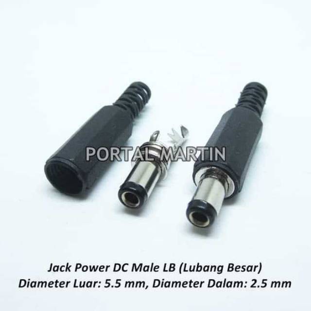 Jual Jack Power DC Male LB 5.5mm (Konektor DC Lubang Besar) | Shopee ...