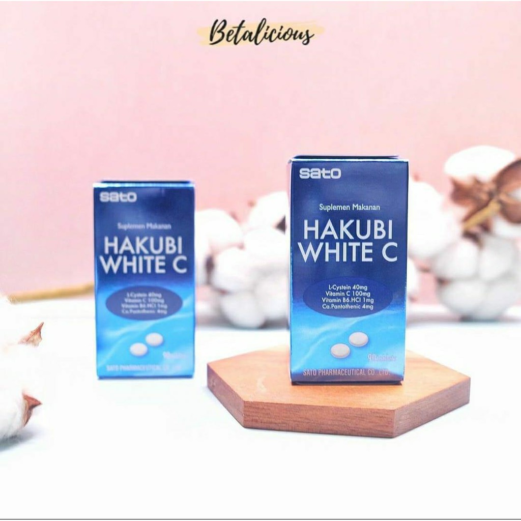Jual [BPOM] Sato Hakubi White C Tablet Suplemen Pemutih Kulit- Isi 90 ...