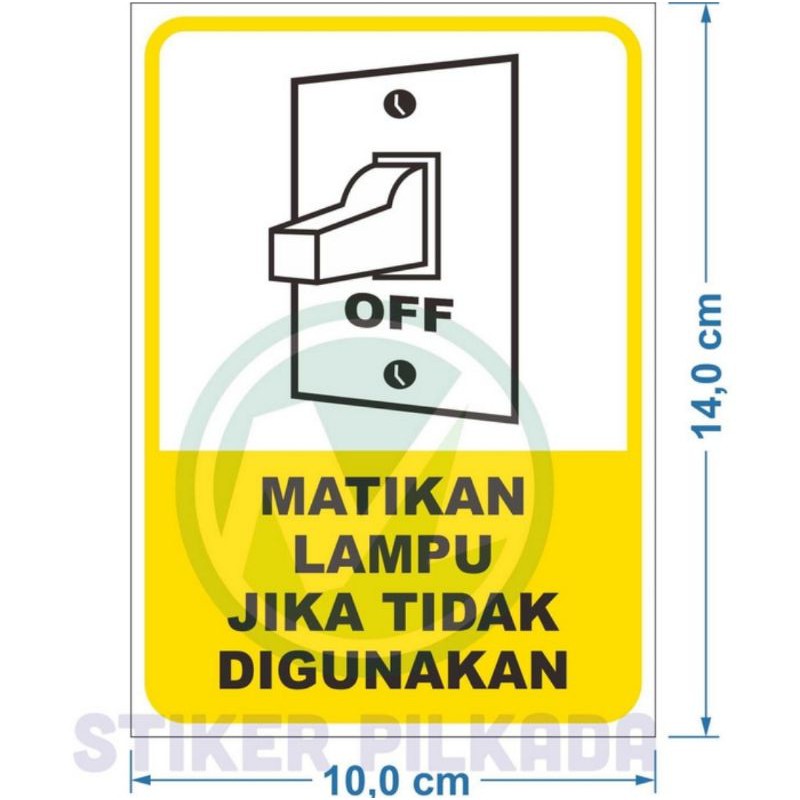 Jual STIKER VINYL HEMAT ENERGY MATIKAN LAMPU 10X14cm | Shopee Indonesia