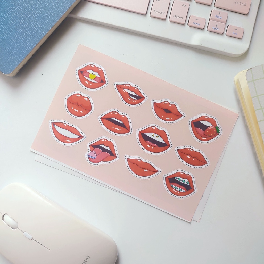 Jual STIKER GIRL LIPS AESTHETIC STIKER CASE HP STIKER TUMBLR SET ...
