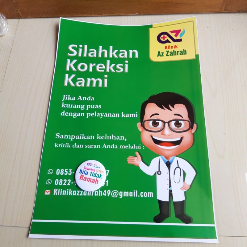 Jual Poster Silahkan Koreksi Kami / Kritik dan Saran bisa dengan nama ...