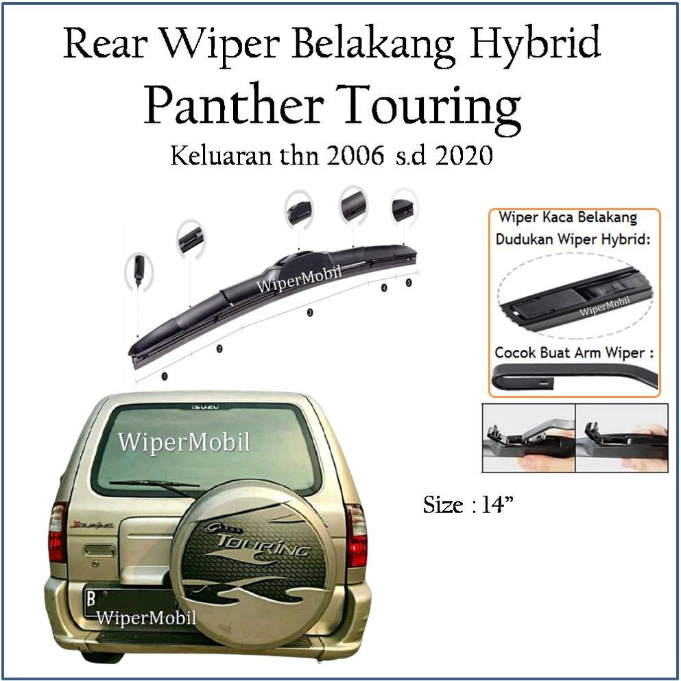 Jual Wiper Hybrid Kaca Belakang Isuzu Panther Touring 2006 2007 2008 ...