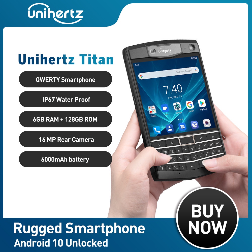 Jual Unihertz Titan Rugged IP67 Waterproof QWERTY Smartphone 6GB 128GB ...