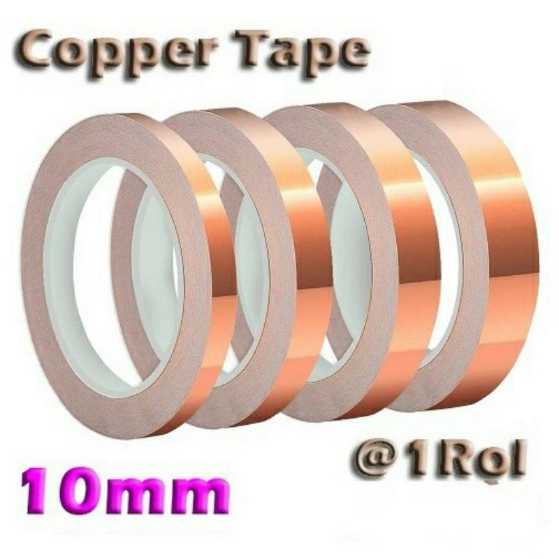 Jual 10mm x 30 Meter 1 Roll isi 30 Meter Copper Tape Adhesive ...
