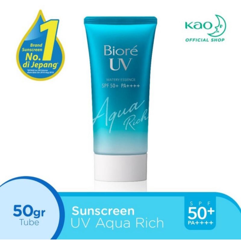 Jual Biore UV Aqua Rich Watery Essence Sunscreen Skin Care SPF 50 PA++++ | Shopee Indonesia