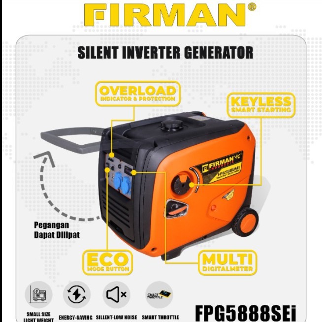 Jual Mesin Generator Set Genset Inverter Silent 4000 watt FPG5888SEI ...