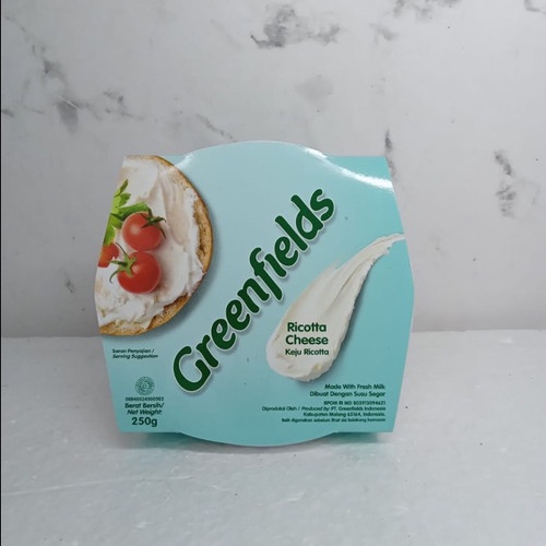 Jual greenfields ricotta cheese 250gr | greenfields keju ricotta ...