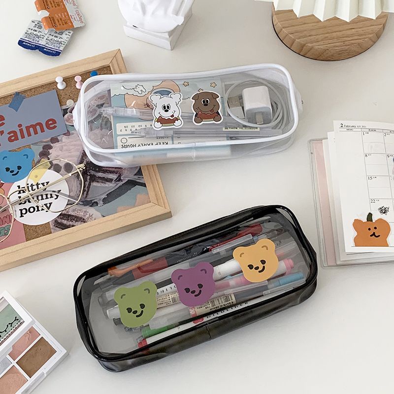 Jual KIANDAA TEMPAT PENSIL BAHAN PVC TRANSPARAN AESTHETIC KOTAK PENSIL ...
