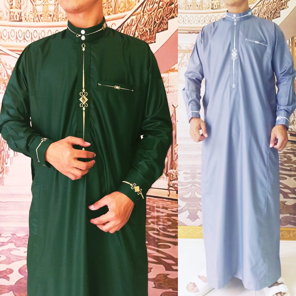 Jual Gamis Pria Jubah Pria Jubbah Al faan Bordir Baju Gamis Jubah ...