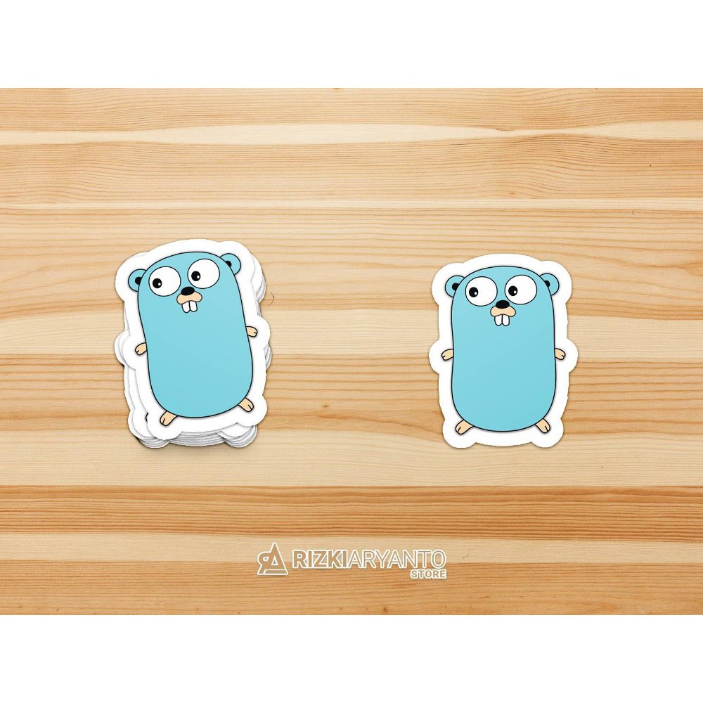 Jual Sticker - Stiker Logo Maskot Go Golang Gopher untuk PC Laptop HP dll | Shopee Indonesia