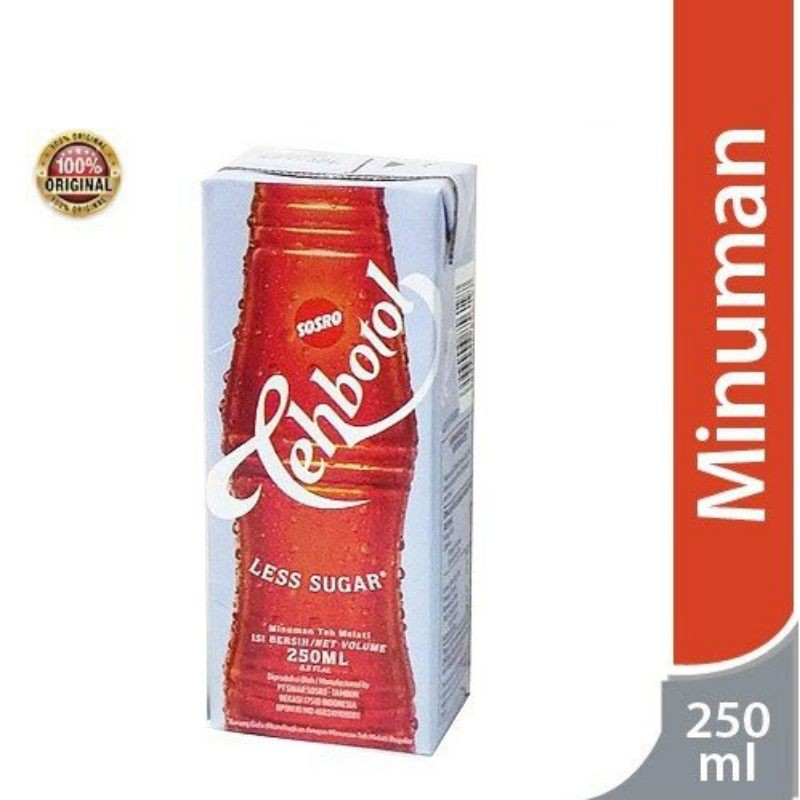 Jual Teh botol kotak Sosro 250 ml (LESS SUGAR) termurah | Shopee Indonesia