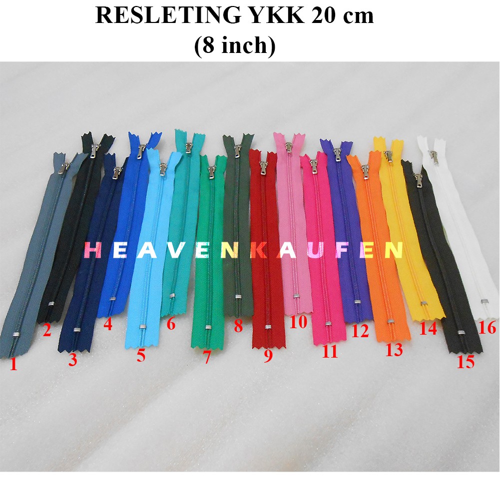 Jual Resleting/Zipper YKK 20 cm (8 inch) Murah Warna-Warni | Shopee Indonesia