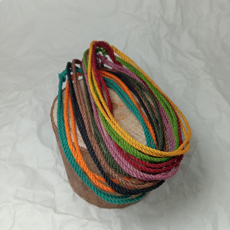 Jual Gelang tangan etnik plintir tali benang tenun pria dan wanita ...