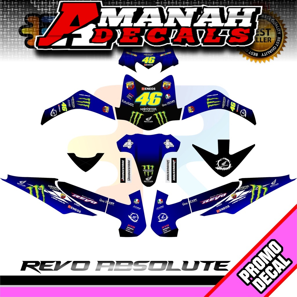 Jual Decal Stiker Motor Revo Absolute Full Body Monster VR46 | Shopee ...