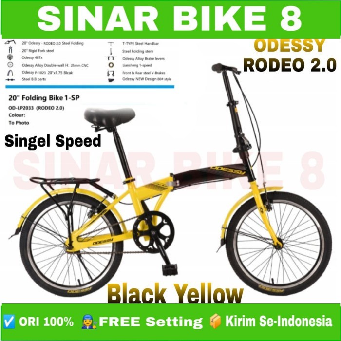 Jual Sepeda Lipat Ukuran 20 Inch ODESSY RODEO 2.0 LP 20 33 Boncengan ...
