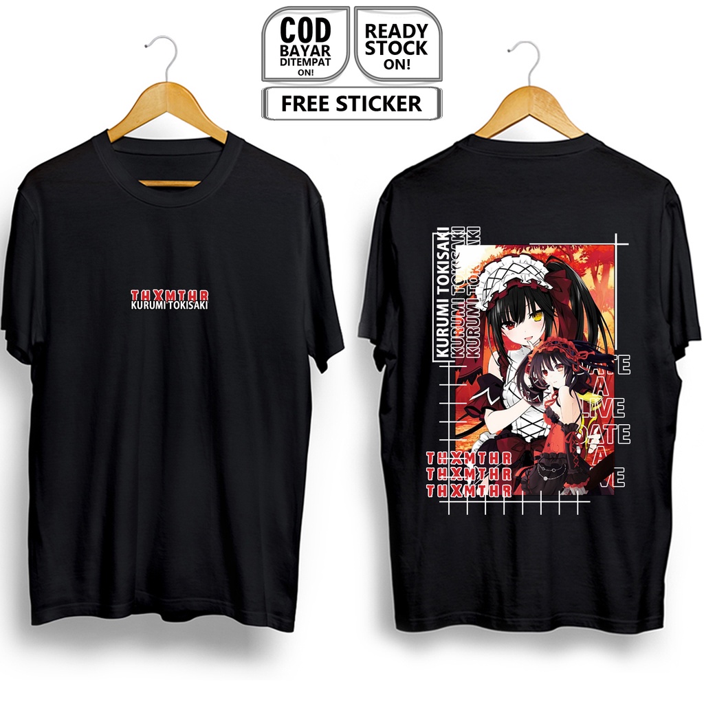 Jual Kaos Kurumi Tokisaki Date A Live Waifu Anime Manga Shido Itsuka Mio Takamiya Tohka Yatogami