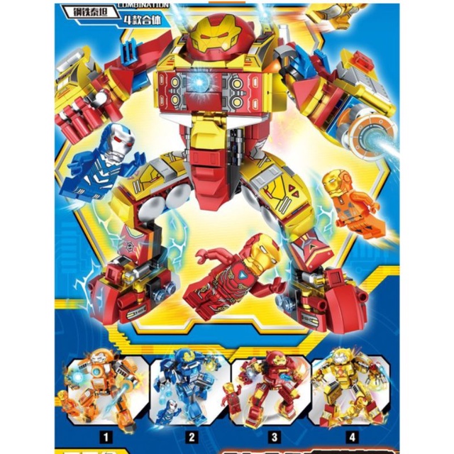 Jual Mainan robot bricks iron man block robot iron man hulkbuster ...