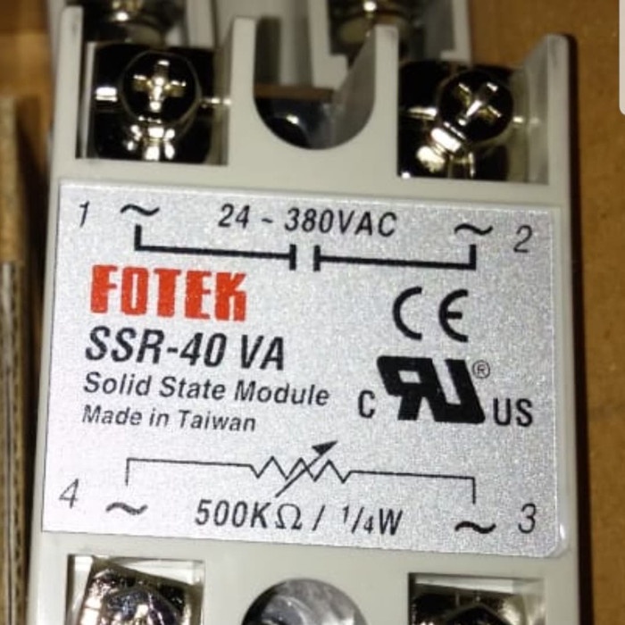 Jual SOLID STATE RELAY FOTEK SSR-40VA / SSR 40VA / SSR 40 VA ORIGIN TAIWAN | Shopee Indonesia