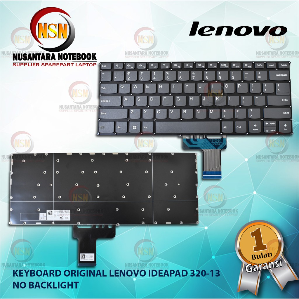 Jual Keyboard Original Lenovo Ideapad 320-13 320S-13IKB Gray No ...