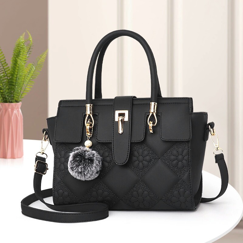 Jual TASHAPPY LT1120 tas HANDBAG Stylish free talpan + pom" wanita ...