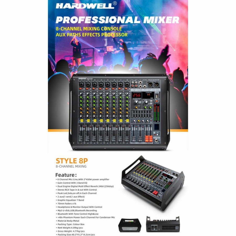 Jual Power Mixer Hardwell Style 8P / Style 8 P / Style8P Original ...