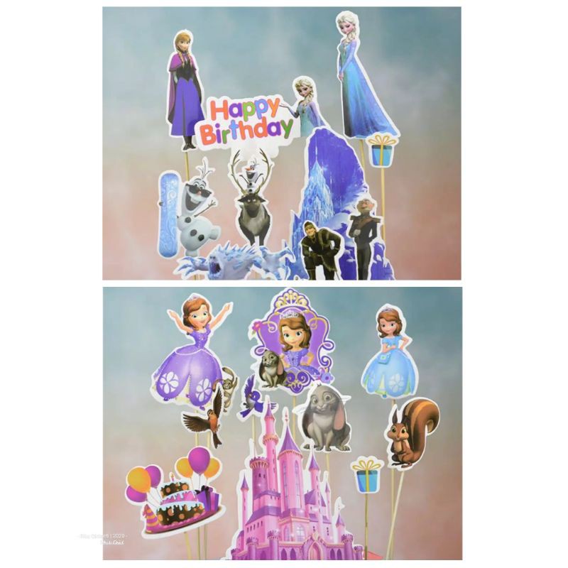 Jual Topper Happy Birthday Frozen Elsa Anna ~ Topper Happy Birthday ...
