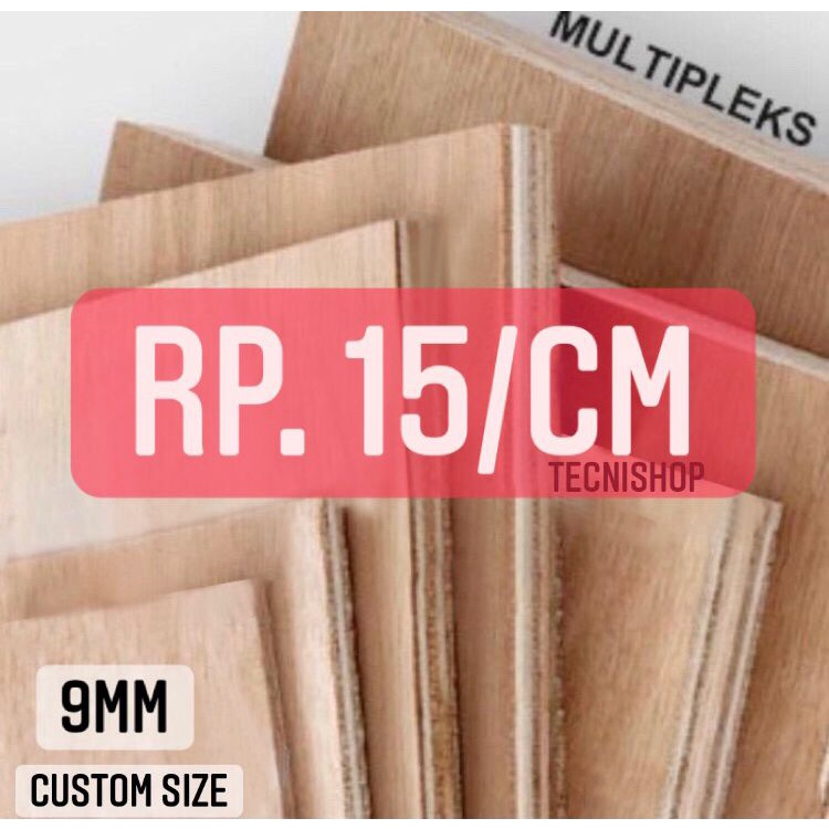 Jual Triplek / Multipleks 9mm custom potongan sesuai ukuran | Shopee ...