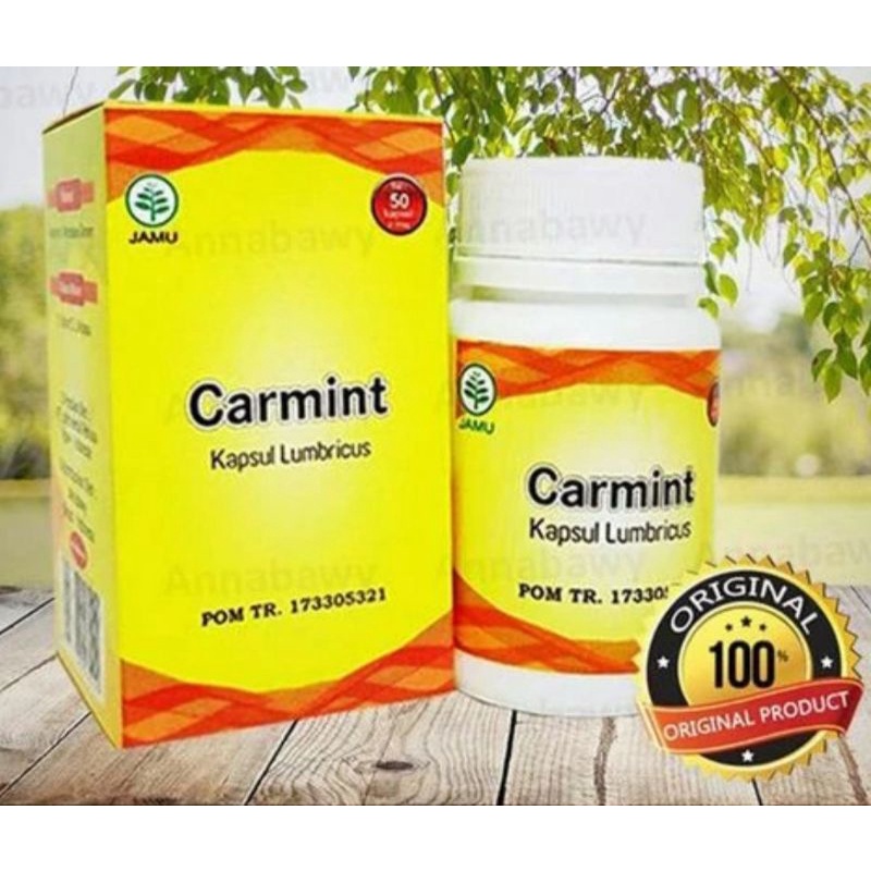 Jual CARMINT VERMINT KAPSUL CACING REDAKAN DEMAM DAN THYPUS/fibril ...