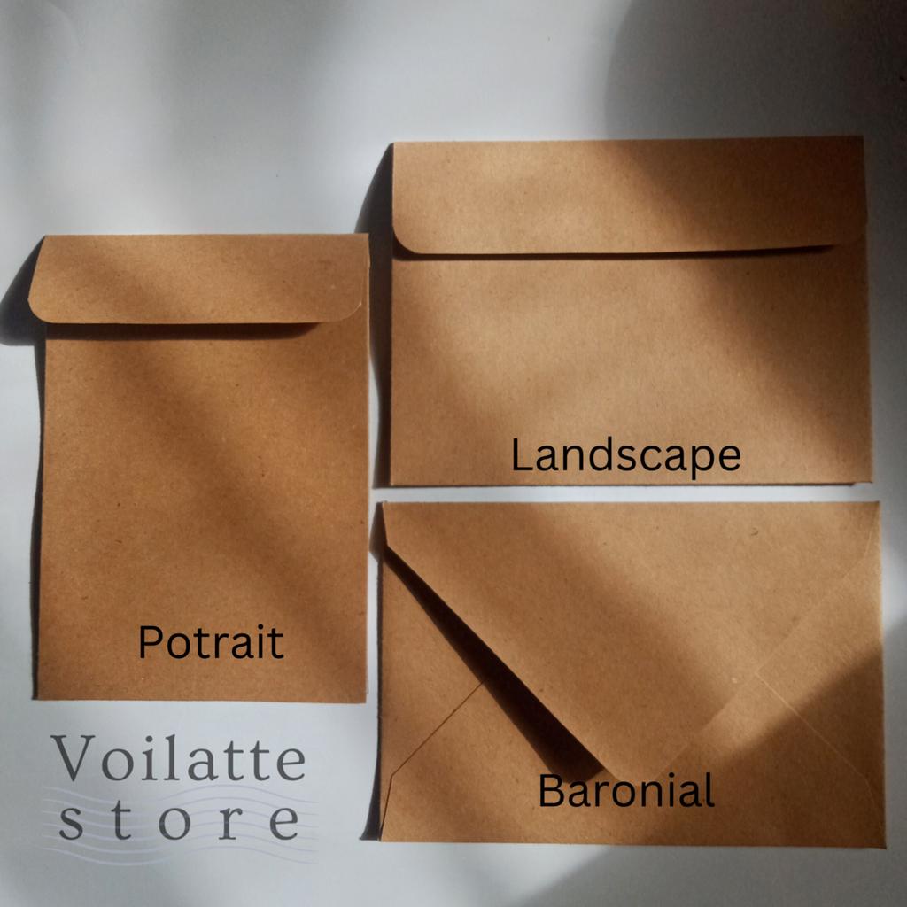 Jual [A5 Landscape] Amplop Vintage Kraft / Amplop Craft Klasik / Amplop ...