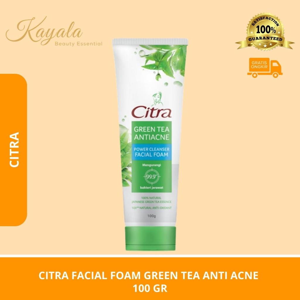 Jual CITRA FACIAL FOAM GREEN TEA ANTI ACNE 100 GR - citra face wash ...