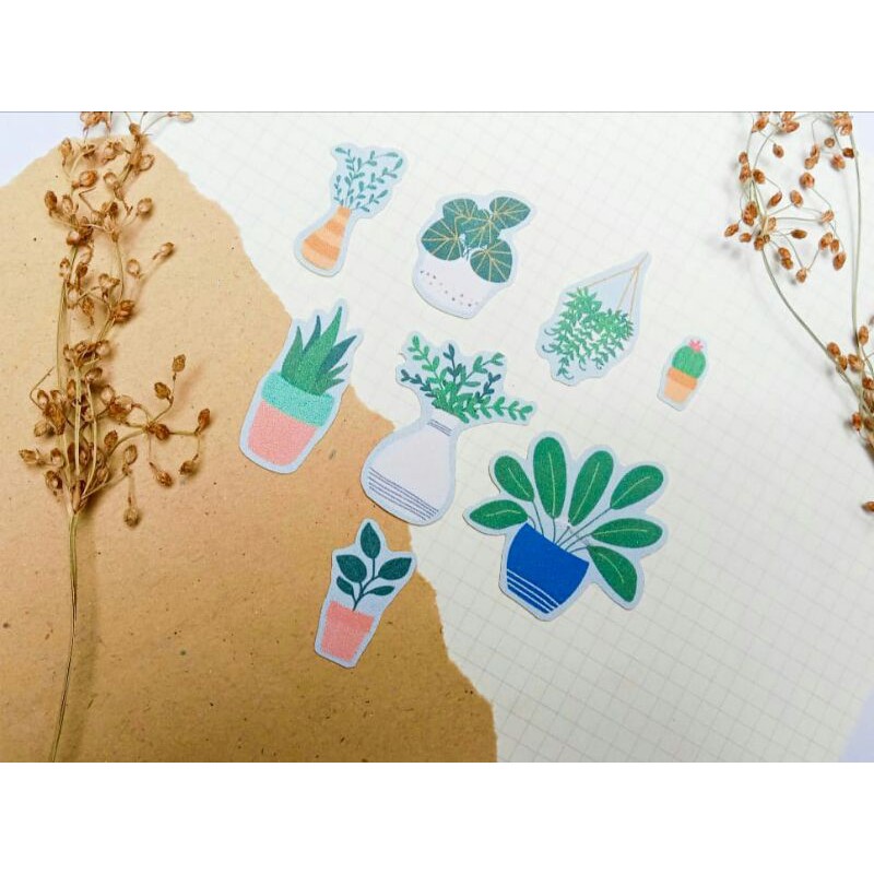 Jual stiker scrapbook tanaman untuk jurnal - sticker tanaman | Shopee ...