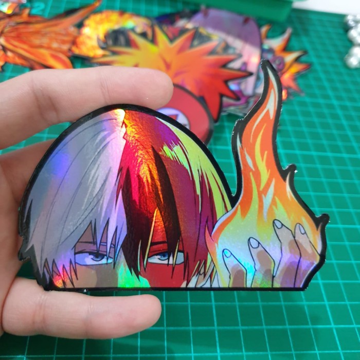 Jual Sticker Hologram Anime - PSH219 Besar - Hero Academia - Shoto ...