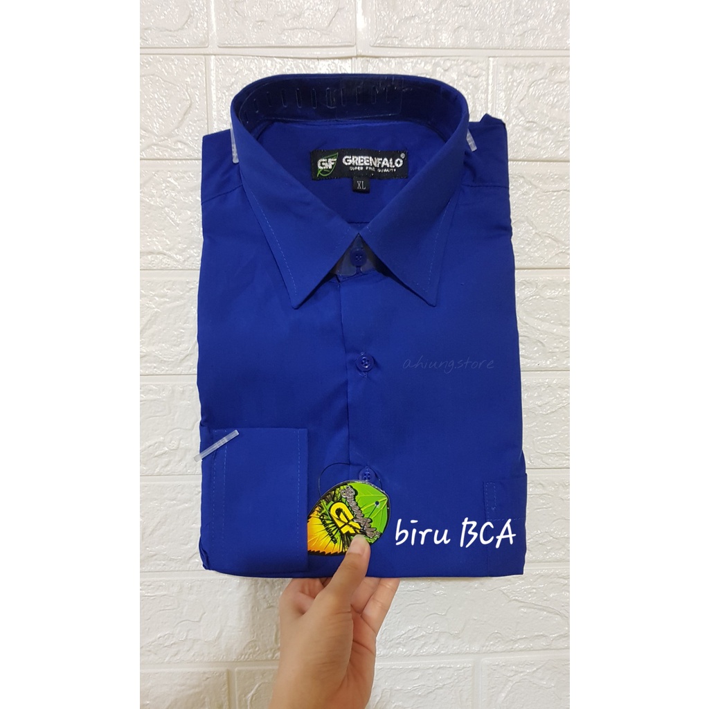 Jual KEMEJA PRIA GREENFALO - KEMEJA POLOS LENGAN PANJANG PRIA WARNA ...