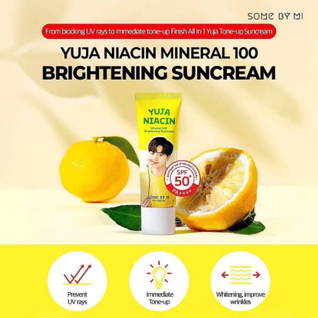 Jual Yuja Niacin Mineral 100 Brightening Suncream | Shopee Indonesia