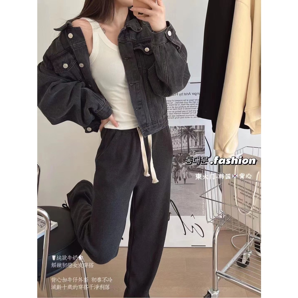 Jual BEARY JEANS BJ030 | Tanktop Korean Style Inner Top Vertical Line ...