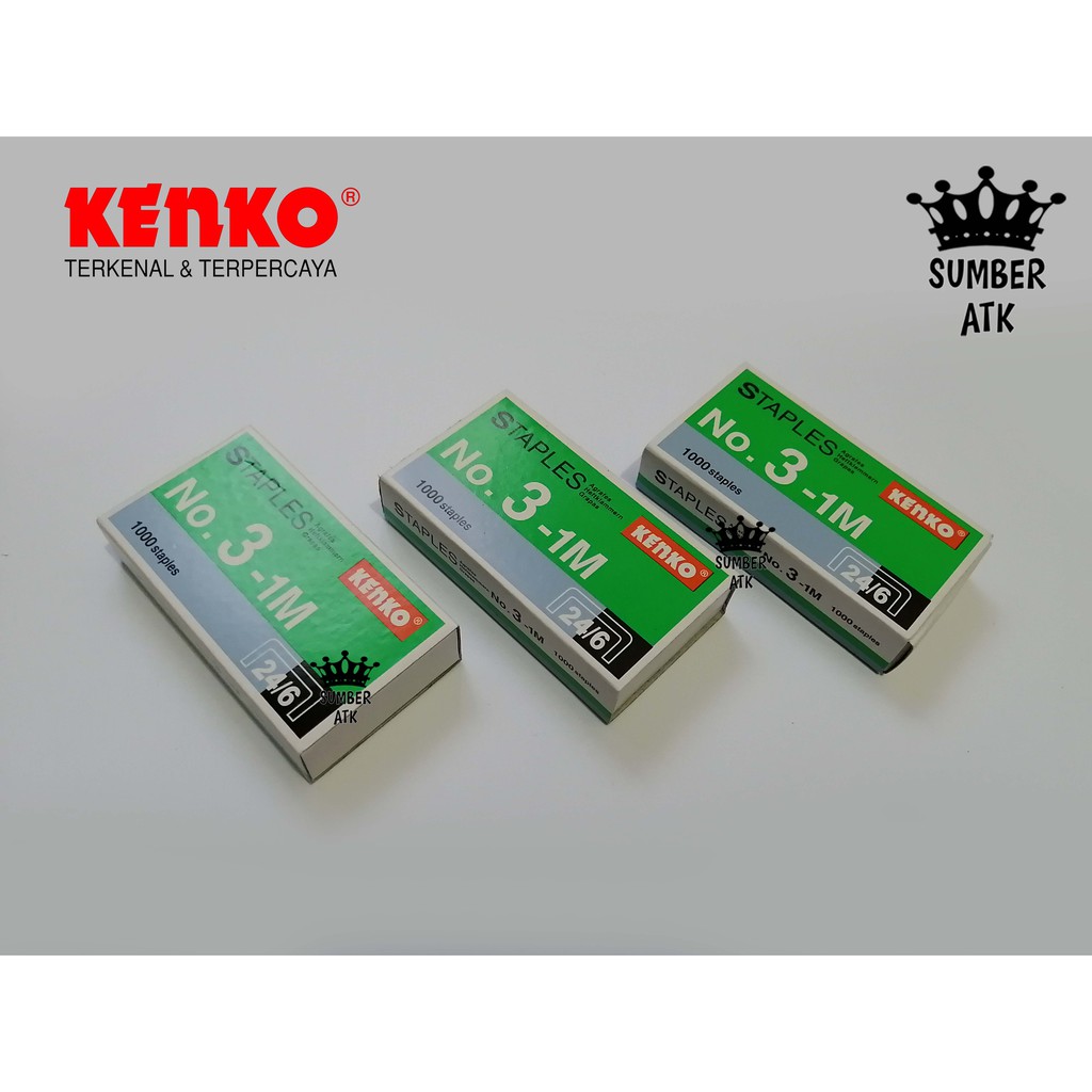 Jual KENKO ISI STAPLES 24/6 NO. 3-1M ( 1000 Staples ) / Refill Hekter ...