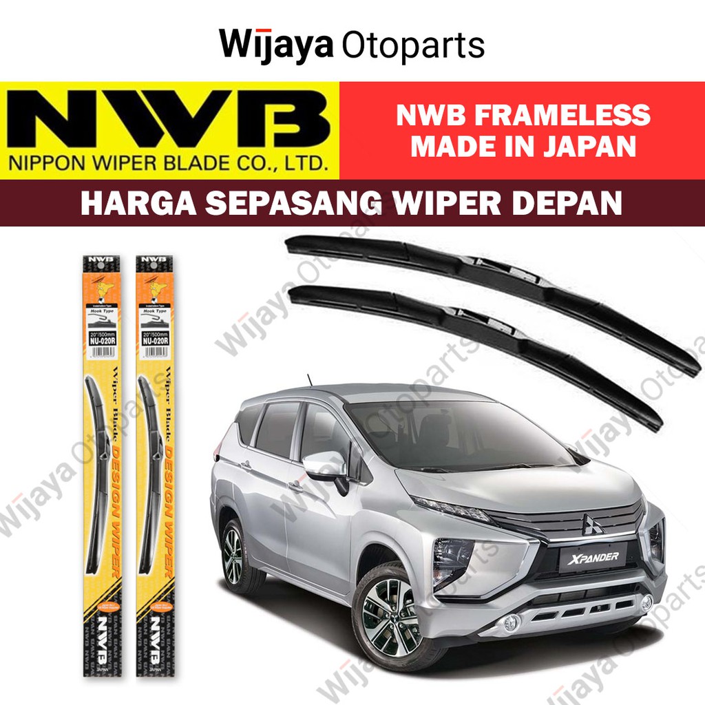 Jual Wiper Blade Depan Xpander NWB Frameless Japan 26/16 | Shopee Indonesia