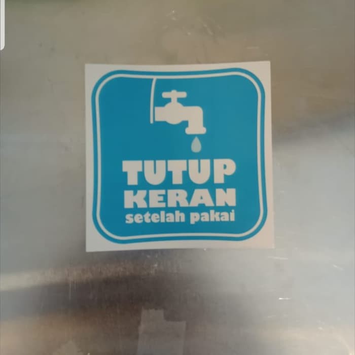 Jual SIGN STICKER K3 RAMBU SAFETY TUTUP KERAN SETELAH PAKAI UK 10X10CM ...